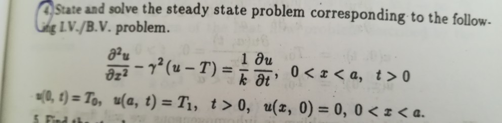 Solved State and solve the steady state problem | Chegg.com