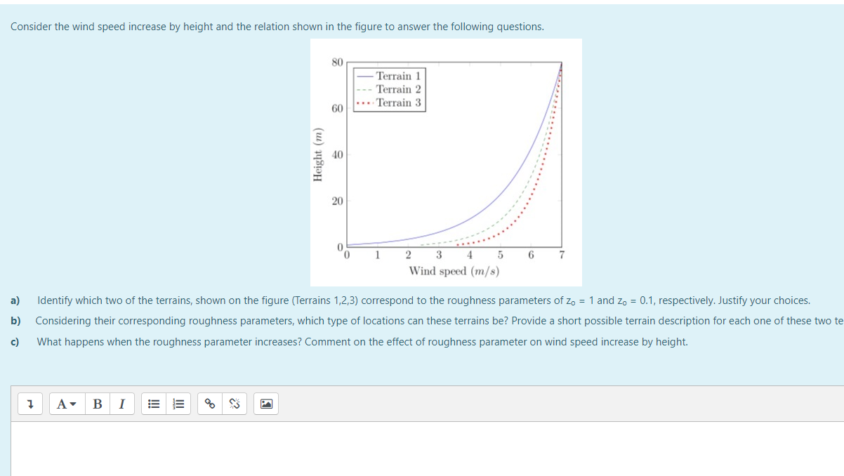 Solved Consider the wind speed increase by height and the | Chegg.com