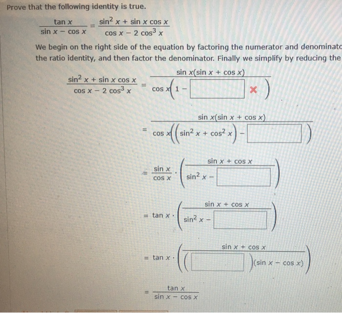 Solved Prove that the following identity is true. sin2 x sin | Chegg.com
