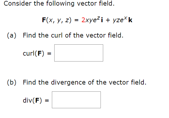 Solved Consider the following vector | Chegg.com