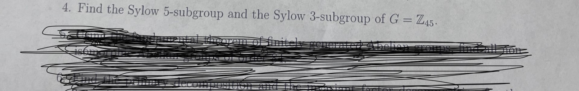 Solved 4. Find the Sylow 5-subgroup and the Sylow 3-subgroup | Chegg.com