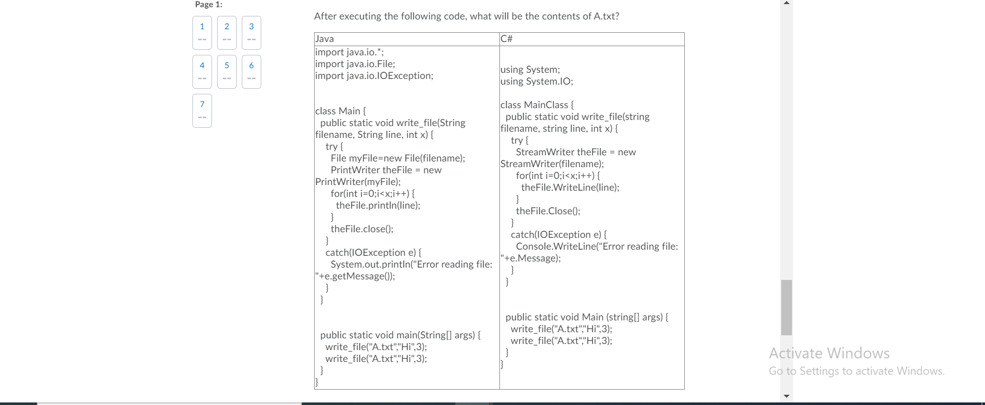 Solved Page 1: After executing the following code, what will | Chegg.com