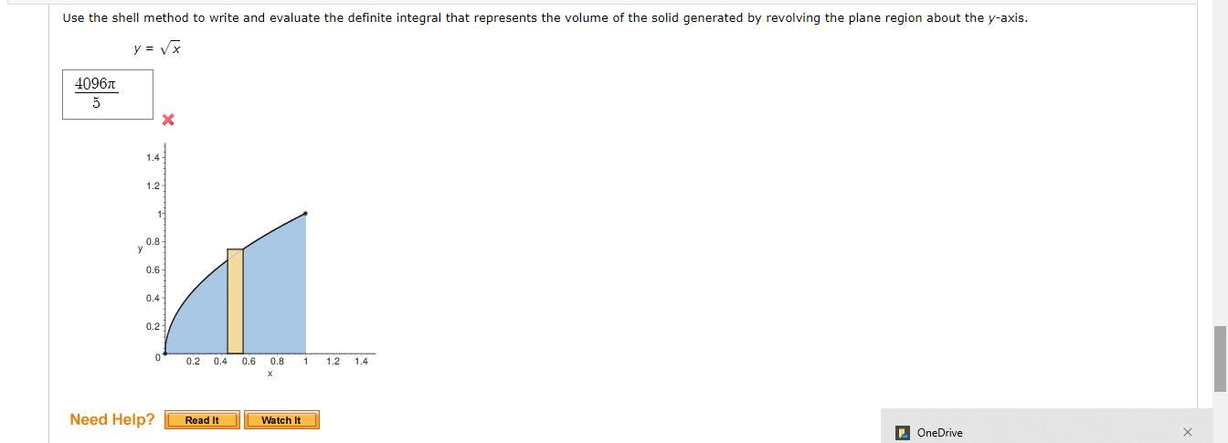[Solved]: Use the shell method to write and evaluate the d