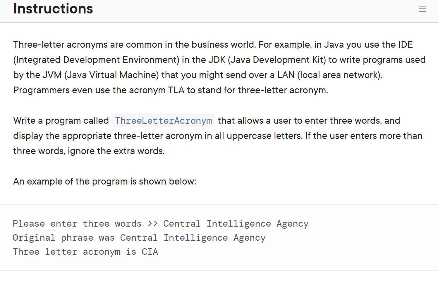 Solved I need assistance creating a java program with the | Chegg.com