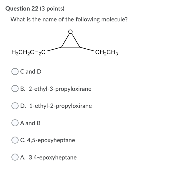 Solved Question 22 (3 points) What is the name of the | Chegg.com