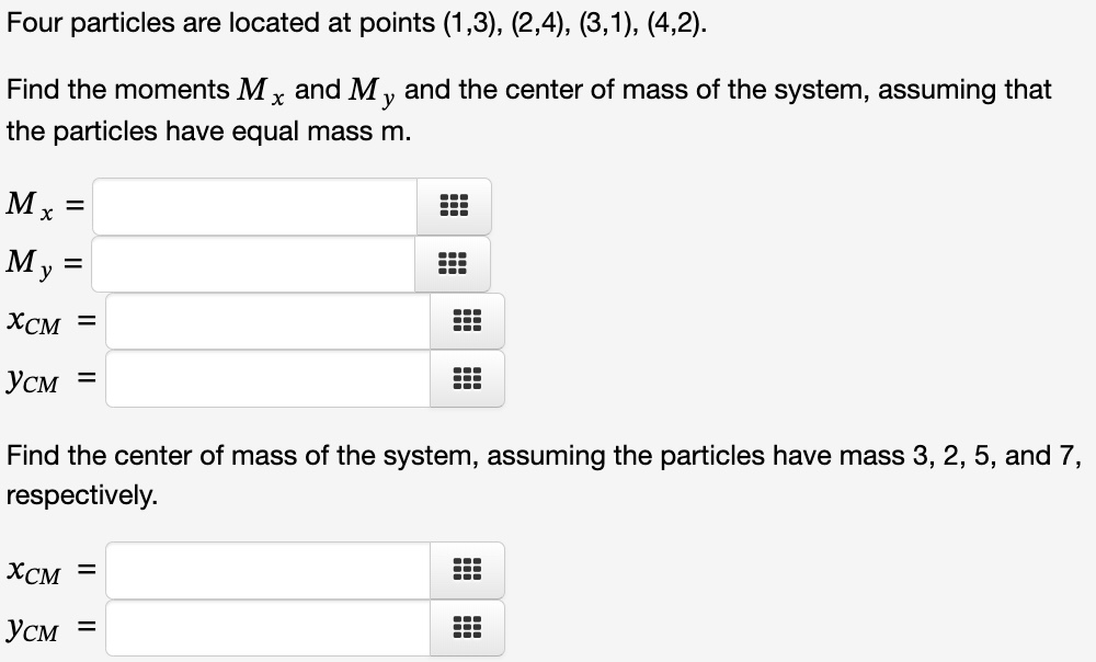 Solved Four particles are located at ﻿points | Chegg.com