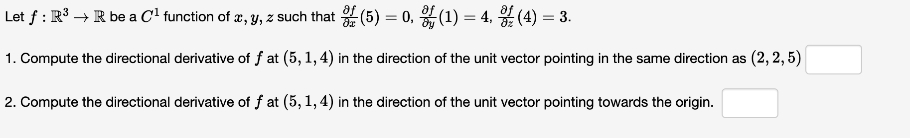 Solved af Let f: R3 → R be a C+ function of 2, y, z such | Chegg.com
