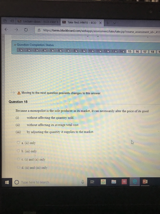 Solved €1 Lecture Slides Eco 23021 1画 Take Testhw15 Eco