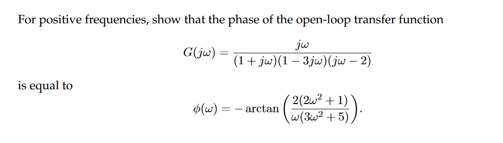 Solved For positive frequencies, show that the phase of the | Chegg.com