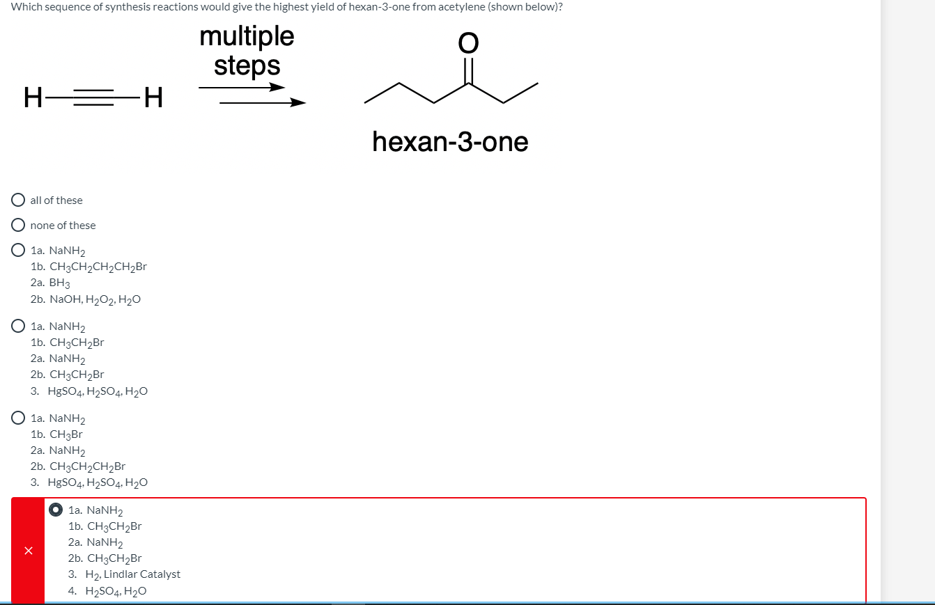 Solved Which sequence of synthesis reactions would give the | Chegg.com