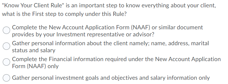 Solved "Know Your Client Rule" is an important step to know | Chegg.com