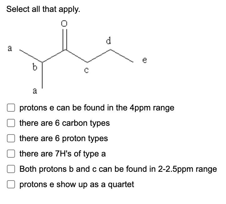 Solved Select all that apply. protons e can be found in the | Chegg.com