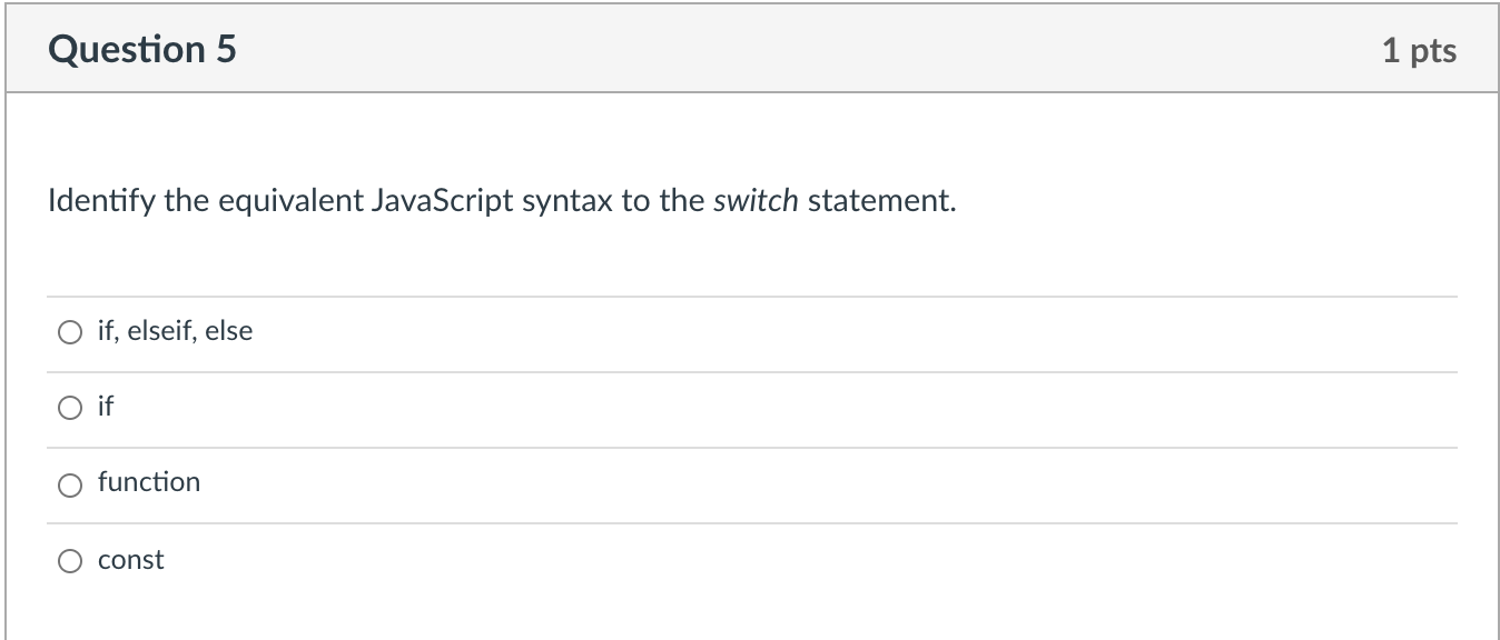 Question 1 1 pts The JavaScript prompt function will | Chegg.com