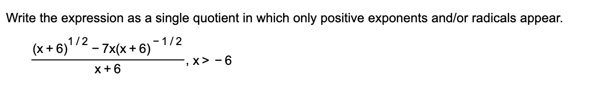 Solved Write the expression as a single quotient in which | Chegg.com
