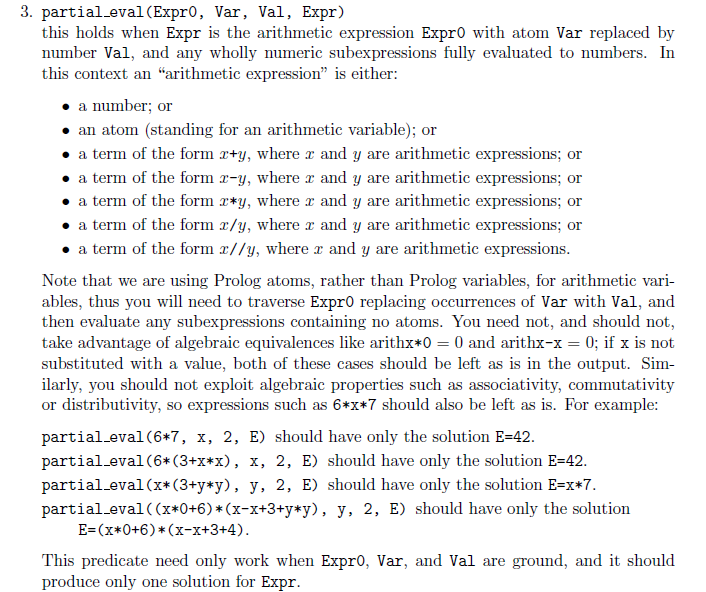 3. partial eval (Expr0, Var, Val, Expr) this holds | Chegg.com