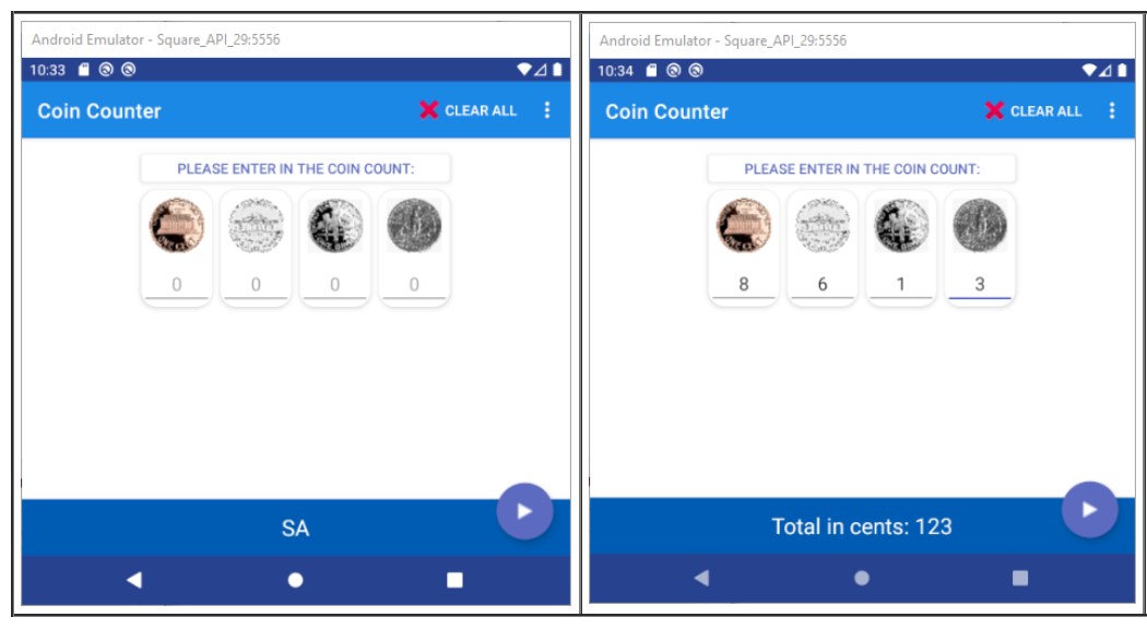 Solved Please create a new Coin Calculator Android Java | Chegg.com
