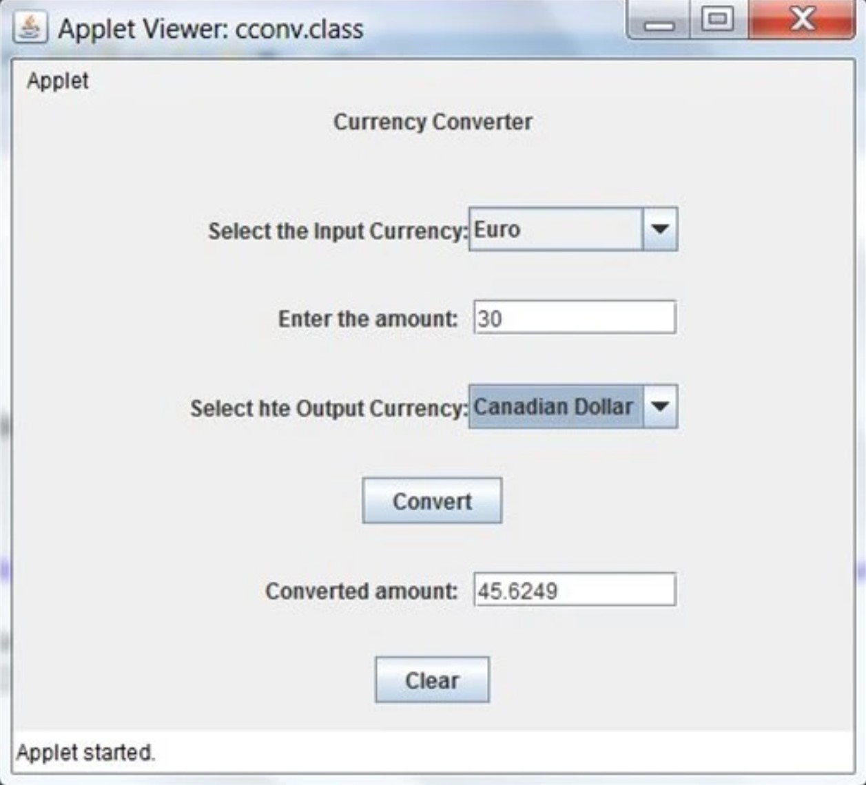 Solved Currency Conversion Application. The user can convert | Chegg.com