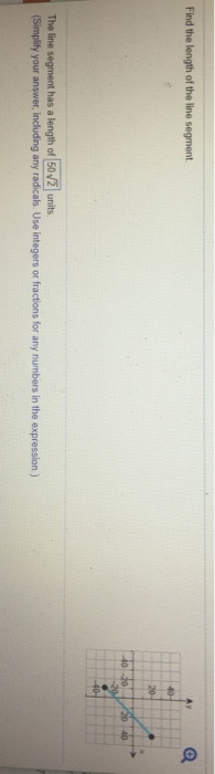Solved Find the length of the line segment. The line | Chegg.com