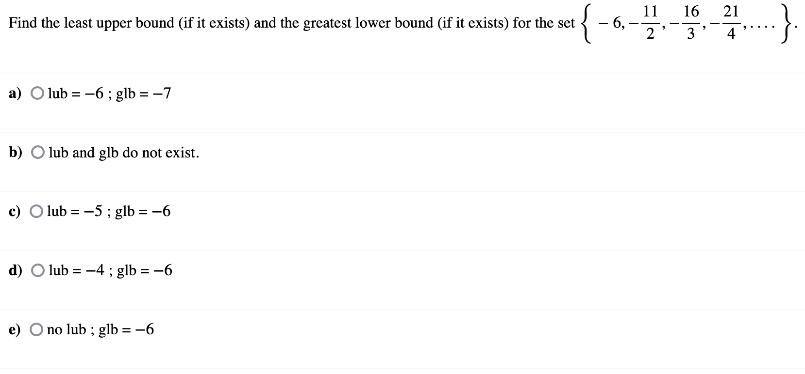 Solved Find the least upper bound (if it exists) and the | Chegg.com