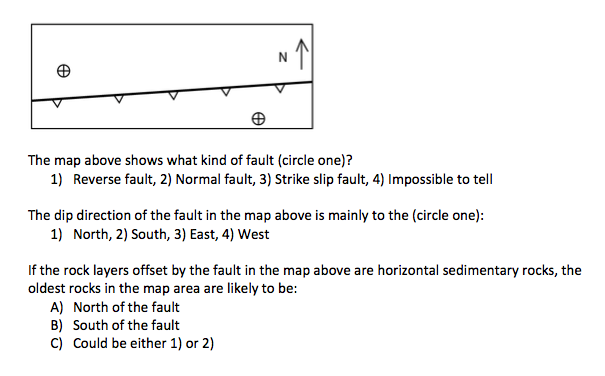 Solved The map above shows what kind of fault (circle one)? | Chegg.com