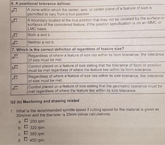 Solved 6. A positional tolerance defines: A zone within | Chegg.com