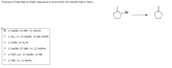 Solved Propose a three-step synthetic sequence to accomplish | Chegg.com