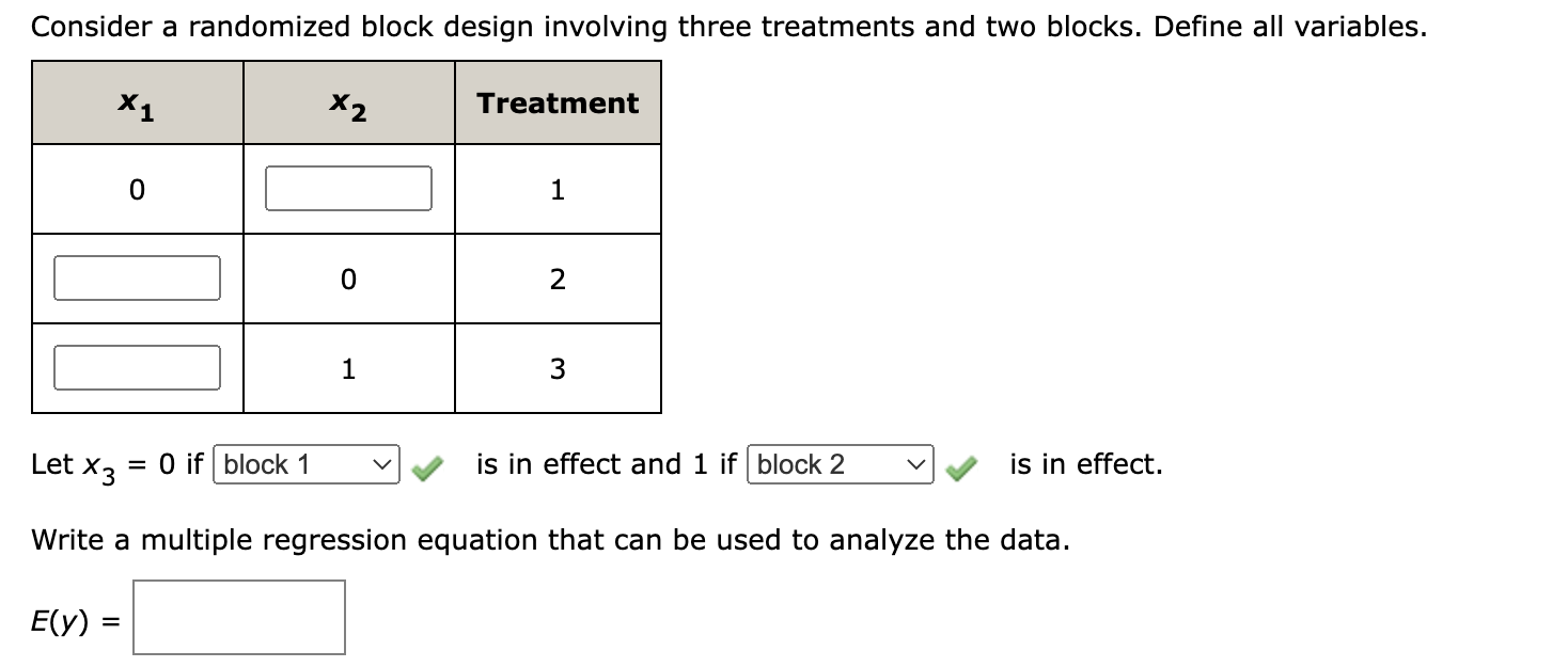 Solved Consider a randomized block design involving three | Chegg.com