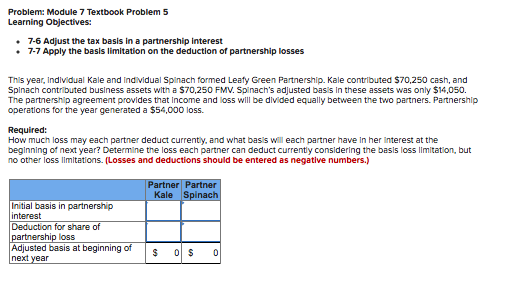 Solved Problem: Module 7 Textbook Problem 5 Learning | Chegg.com