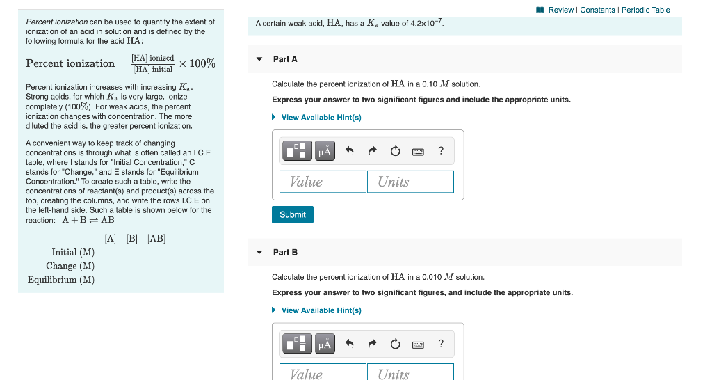 Solved MI Review | Constants Periodic Table A certain weak | Chegg.com