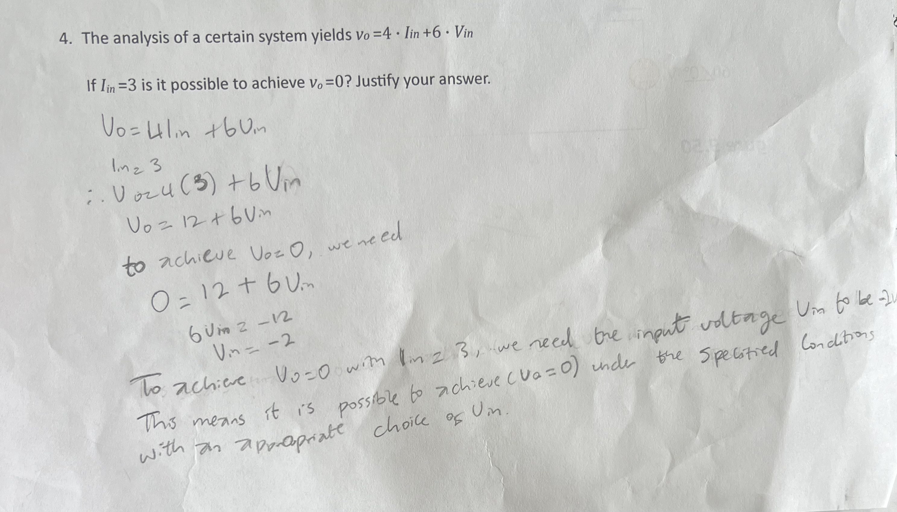 Solved The analysis of a certain system yields | Chegg.com