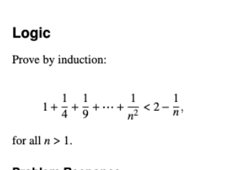 Solved Prove by induction: 1+41+91+⋯+n21 1. | Chegg.com