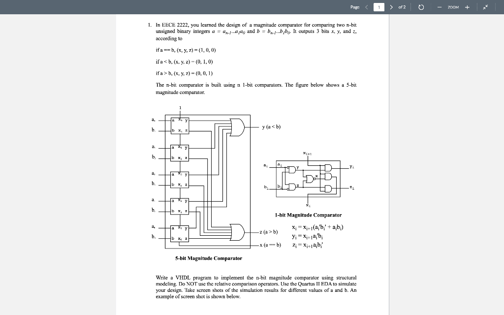 Solved 1. In EECE 2222, you learned the design of a | Chegg.com