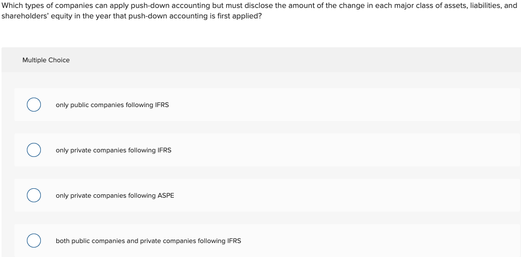Solved Which types of companies can apply push-down | Chegg.com