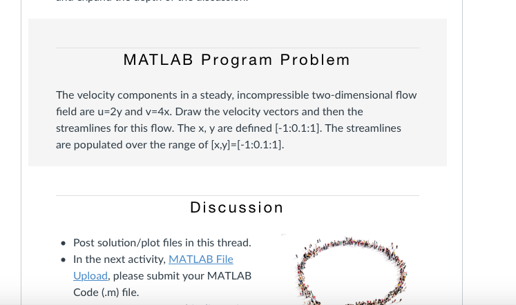Solved Matlab Program Problem The Velocity Components In A 