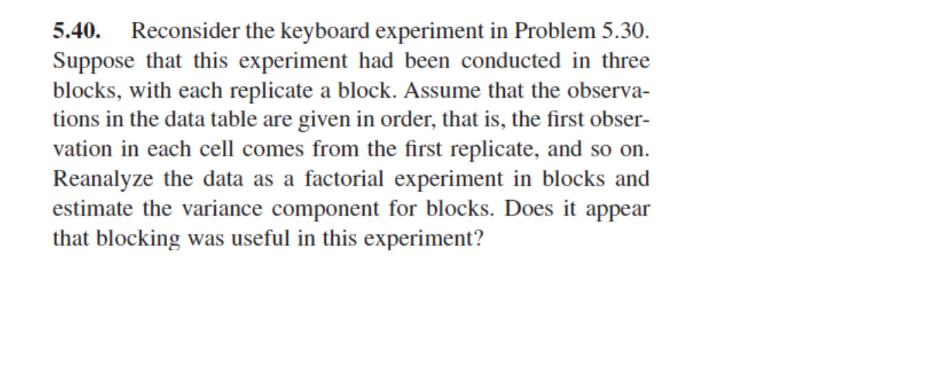 540 Reconsider The Keyboard Experiment In Problem 