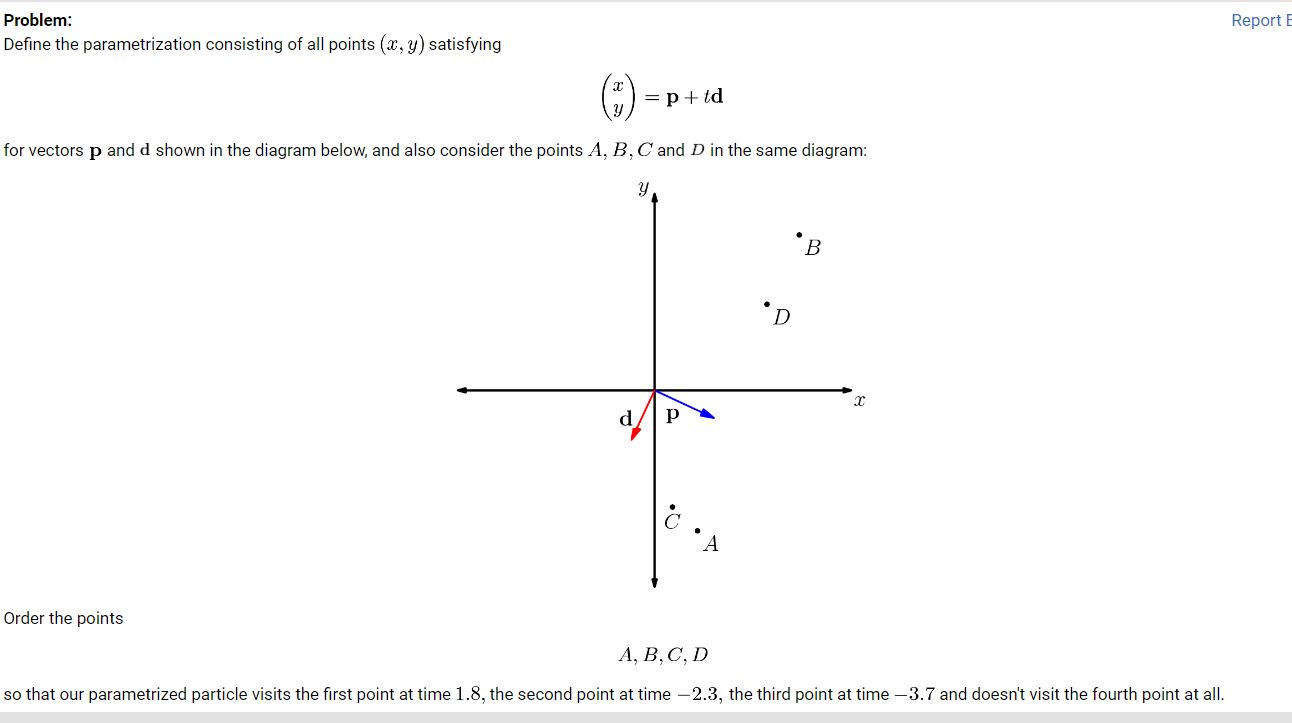 Solved Problem: Define the parametrization consisting of all | Chegg.com