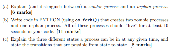 Solved A Explain And Distinguish Between A Zombie 