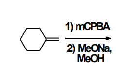 Solved 1) mCPBA 2) MeoNa, MeOH | Chegg.com