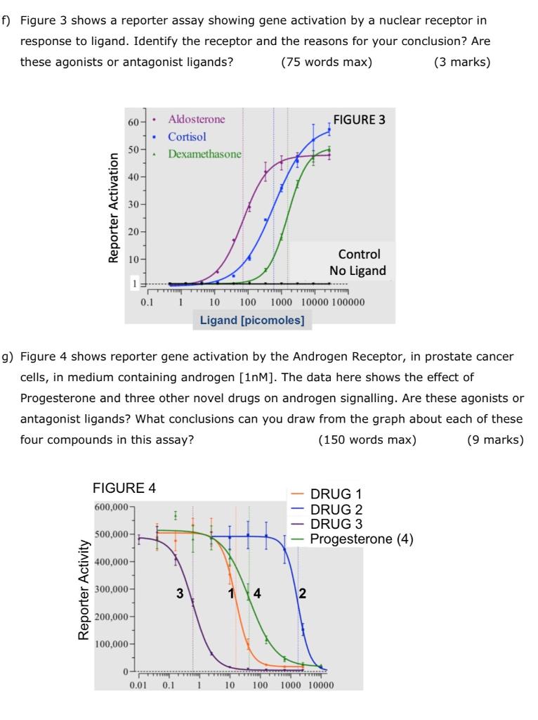 Solved f) Figure 3 shows a reporter assay showing gene | Chegg.com