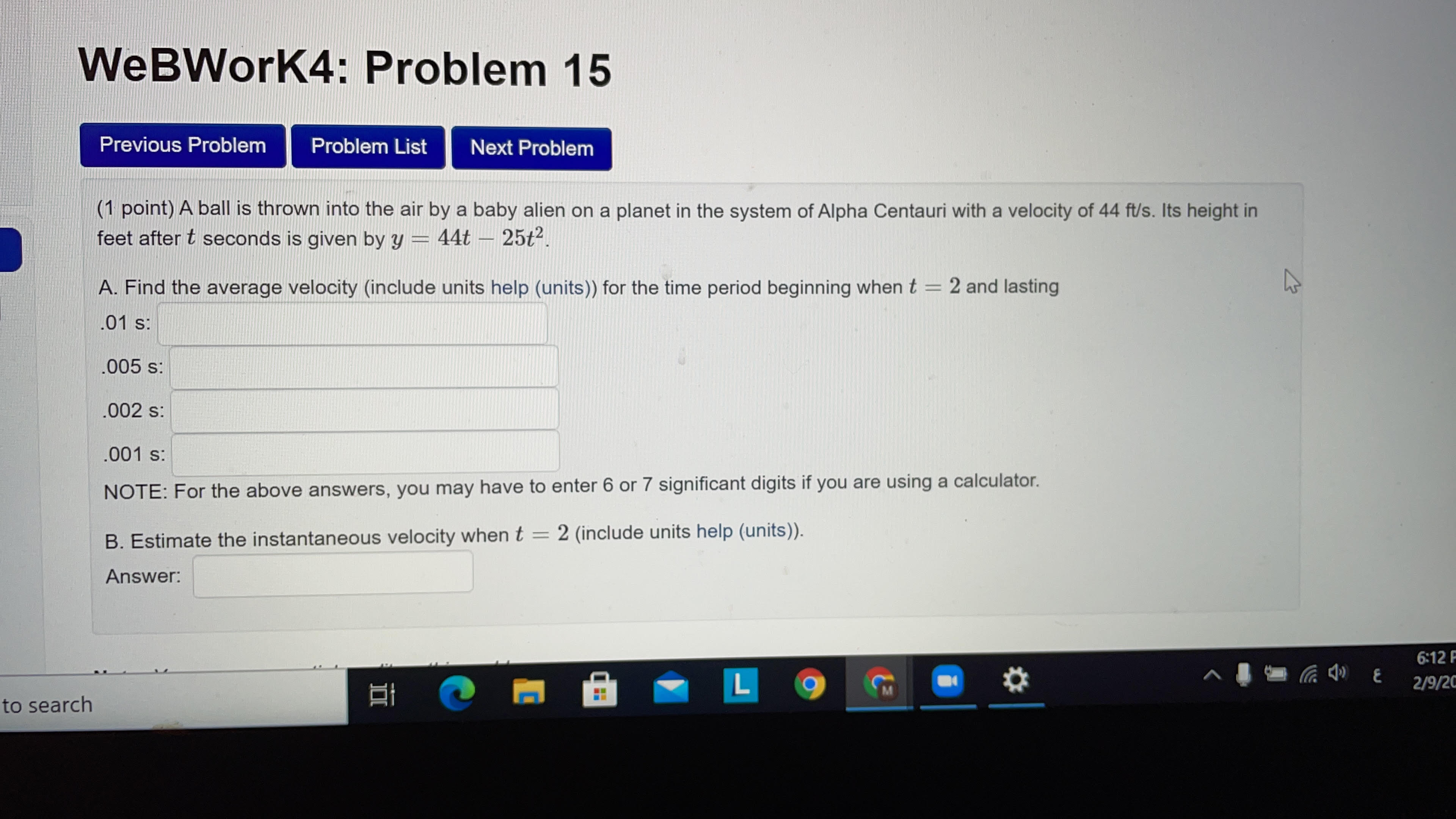 Solved WebWork4: Problem 15 Previous Problem Problem List | Chegg.com