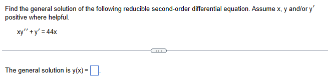Solved Find the general solution of the following reducible | Chegg.com