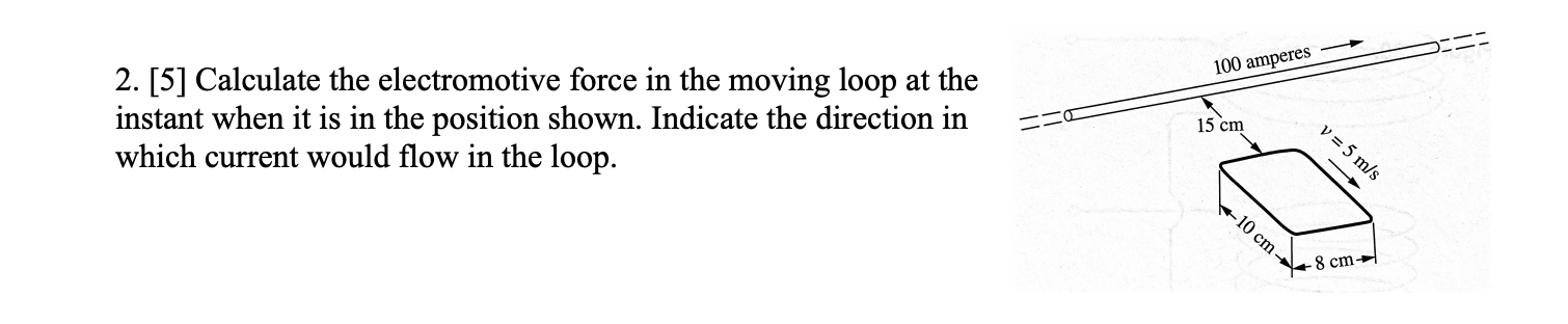 Solved 2. [5] Calculate the electromotive force in the | Chegg.com