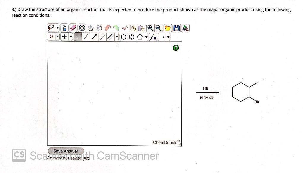 Solved 1.) Draw the structure of an organic reactant that is | Chegg.com