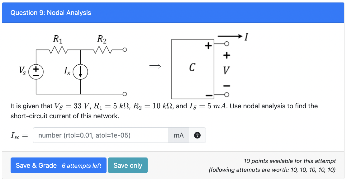 Solved Question 9: Nodal Analysis It is given that | Chegg.com