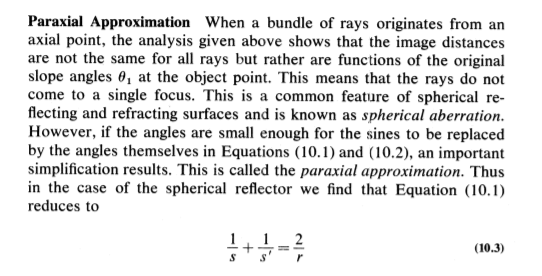 Solved Paraxial Approximation When a bundle of rays | Chegg.com