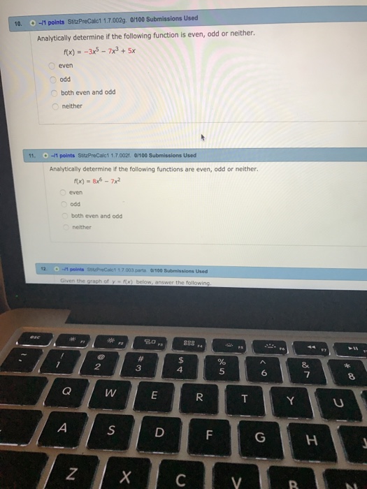 Solved Analytically determine if the following function is | Chegg.com