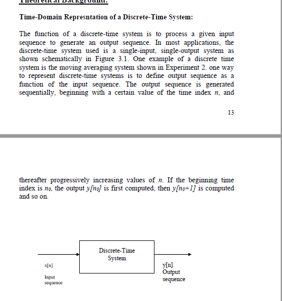 Solved Time-Domain Represntation of a Discrete-Time System: | Chegg.com