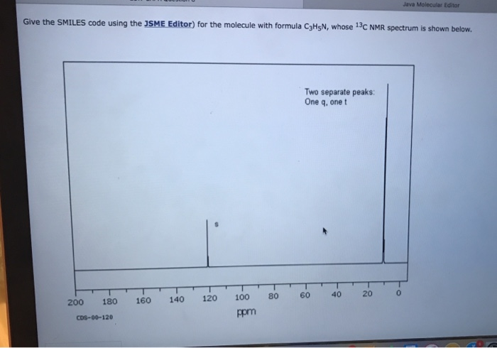 Solved Editor Give the SMILES code using the JSME Editor for | Chegg.com