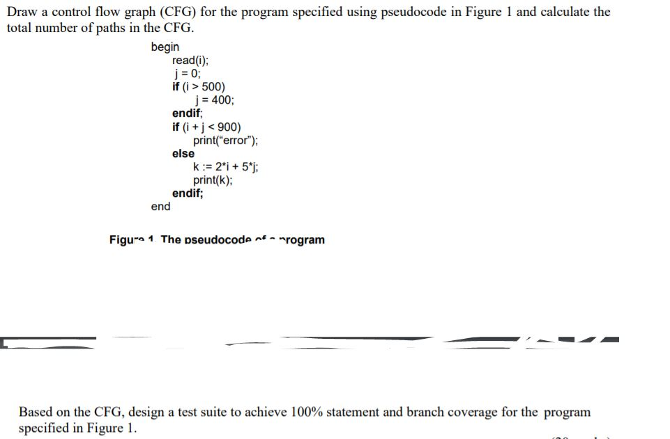 Solved Draw a control flow graph (CFG) for the program | Chegg.com