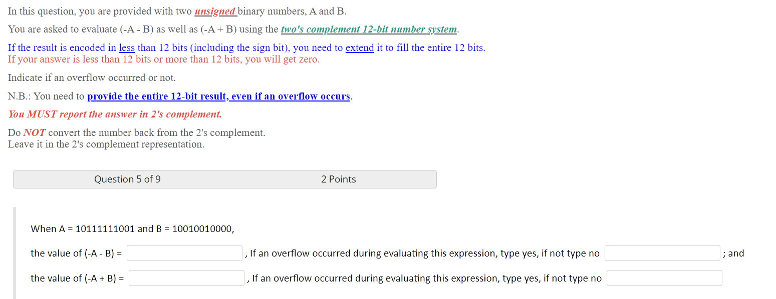 Solved In this question, you are provided with two unsigned | Chegg.com
